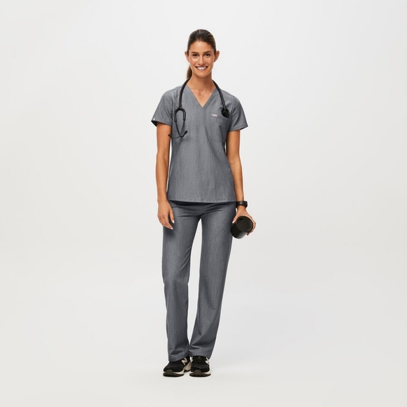 Figs | Tops | Figs Scrub Set Grey Gray Graphite One Pocket Catarina Top ...